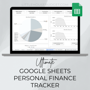 Google Sheets Budget Template & Personal Finance Tracker – Little House ...